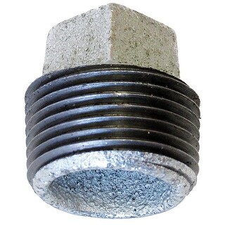 American Imaginations 2 in. x 2 in. Galvanized Plug; Galvanized Steel ...