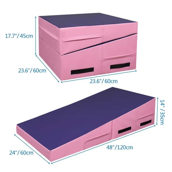 Home Gym Mats Trapezoid Gymnastics Mat Pink & Purple - Bed Bath ...