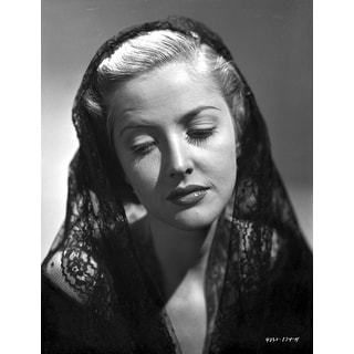 Martha Vickers Portrait wearing Veil Photo Print - Bed Bath & Beyond ...