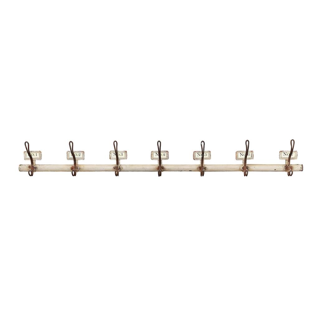 7 Numbered Wall Hooks on Rod - Overstock - 35157444