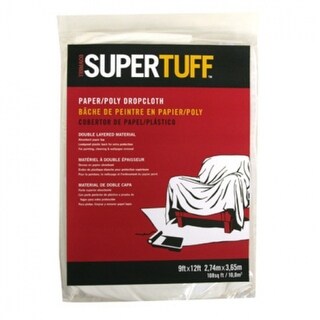 Trimaco 02301 Paper/Plastic Drop Cloth, 9' x 12' - Bed Bath & Beyond ...