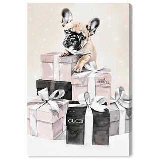 Cute Frenchie Gift Boxes Canvas Fashion Illustration by Art Remedy ...