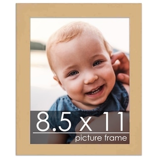 8.5x11 Traditional Natural Complete Wood Picture or Document Frame with ...