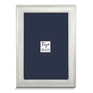 Curata Sterling Silver Tarnish Resistant Lined Edge 8x10 Photo Frame ...