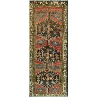 Vintage Distressed Ayfer Rust/Charcoal Runner - 3'6" x 9'10" - Bed Bath ...