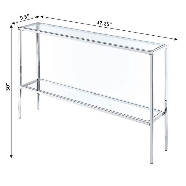 Convenience Concepts Nadia Chrome Console Table with Shelf - On Sale ...