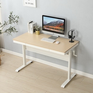 Height Adjustable Standing Desk with Generous Workspace and Storage ...