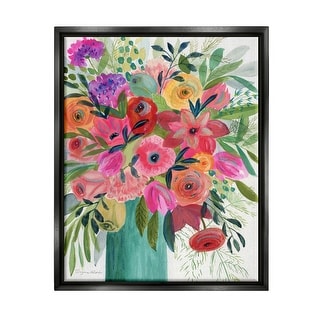 Stupell Bold Red & Pink Mixed Bouquet Framed Floater Canvas Wall Art by Suzanne Allard - Bed ...