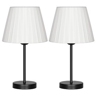 Modern Bedside Table Lamp Fabric Shade Desk Lamps - Bed Bath & Beyond ...