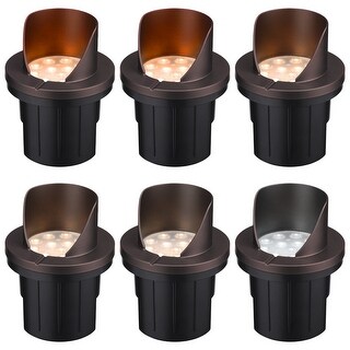 6 Pack Landscape 5W Shielded Well Light Low Voltage 5CCT Selectable ...