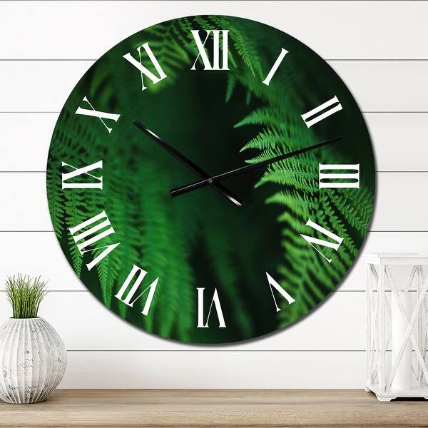 dark green wall clock