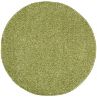 4' X 4' Green Round Non Skid Indoor Outdoor Area Rug - 6' x 7' - Bed ...