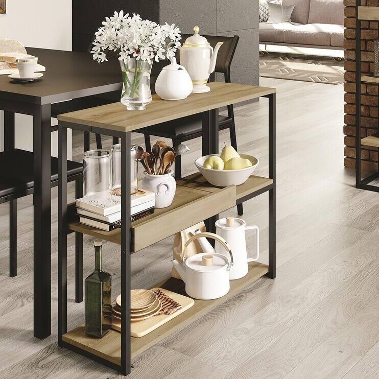 NOA console table 3 shelves - Overstock - 31661326
