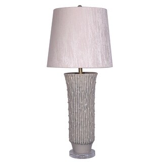 Ceramic 35" Tree Bark Table Lamp, Cream - Bed Bath & Beyond - 32907780