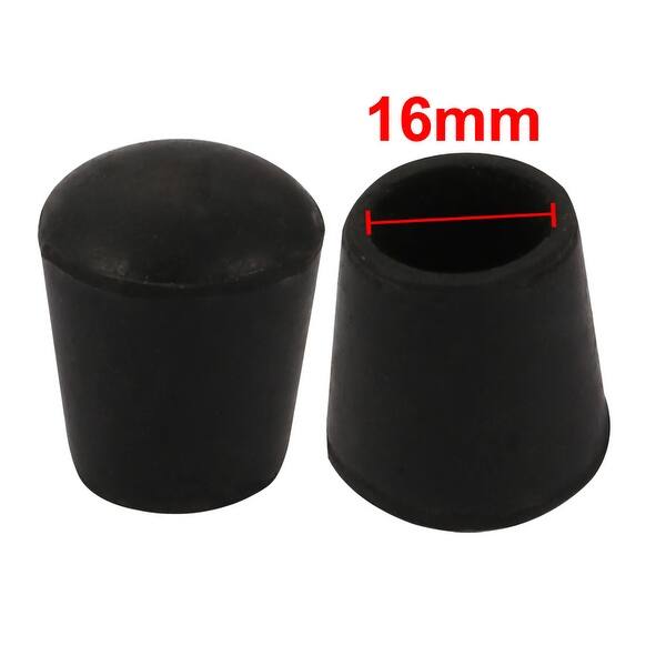8pcs Furniture Desk Chair Round Rubber Leg Tip Cap 16mm Inner Diameter ...