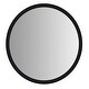 28 Inch Round Wooden Floating Beveled Wall Mirror, Black - Bed Bath ...