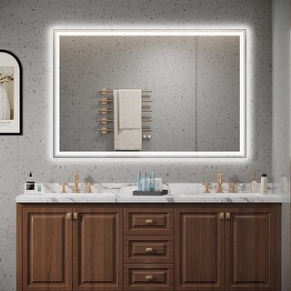 60undefined40 inch Wall Mounted LED Bathroom Mirror with Anti-fog ...