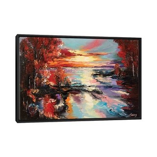 iCanvas "Sunset In Autumn's Reflection" by Lana Frey Framed - Bed Bath ...