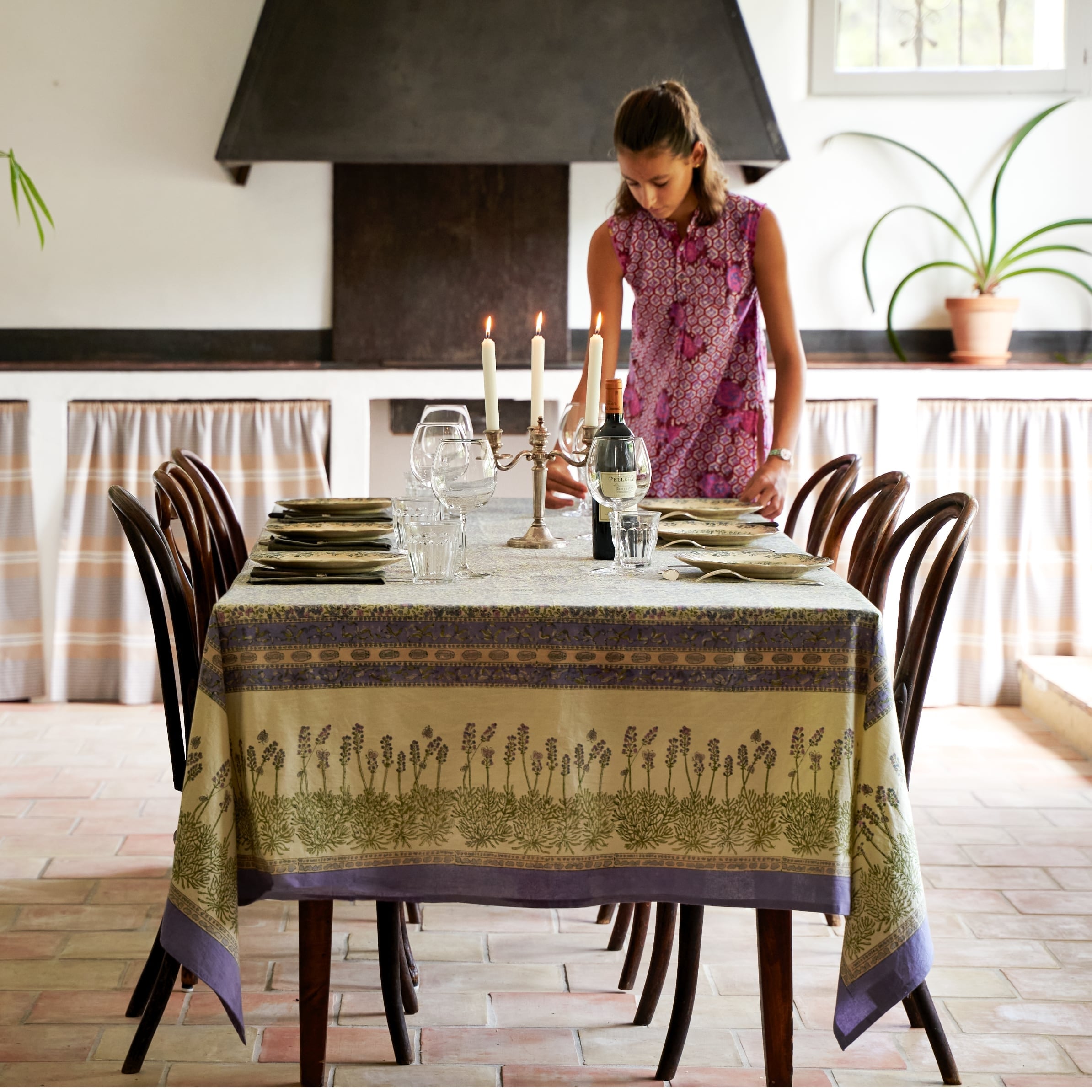 lavender rectangle tablecloth