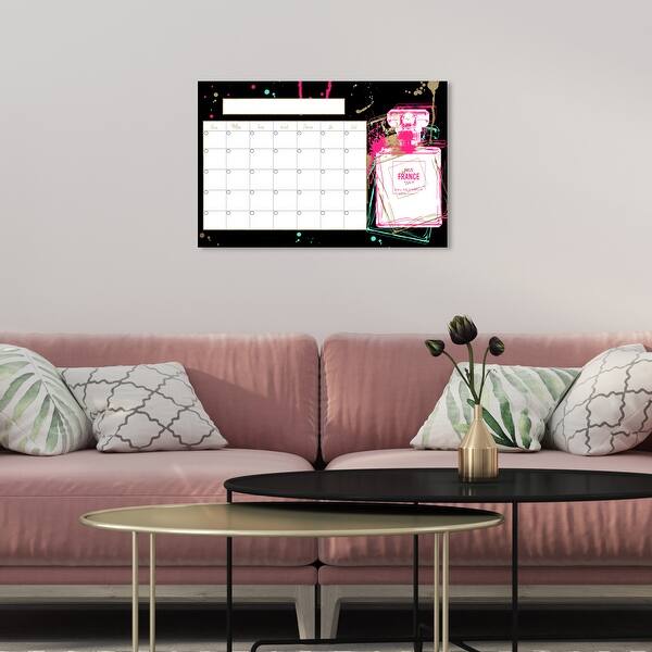 Oliver Gal 'Neon Perfume Calendar' Glam Black Wall Art Canvas Print ...