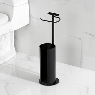 Continental Freestanding Toilet Paper Holder with Roll Storage and ...