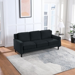 3 Seat Sofa Versatile Fabric Couch Removable Back Sofa for Livingroom ...
