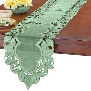 Leaves Organza Scrolling Kitchen Accent Table Linens - Bed Bath ...