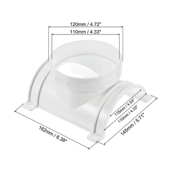 PVC Water Pipe 3-Way Saddle Tee Kit Fitting 110x110mm ID Tube Junction ...