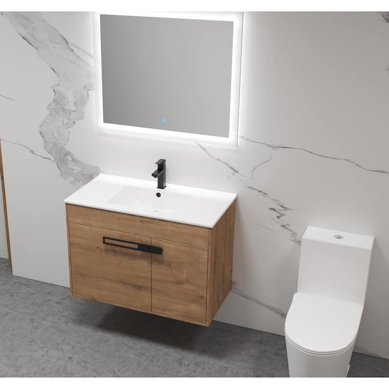 36 Inch Bathroom Vanity with Sink, Floating Bathroom Vanity or ...