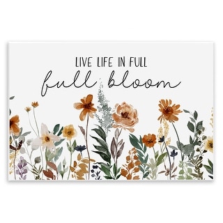 Stupell Full Bloom Sentiment Wall Plaque Art Design By JJ Design House ...