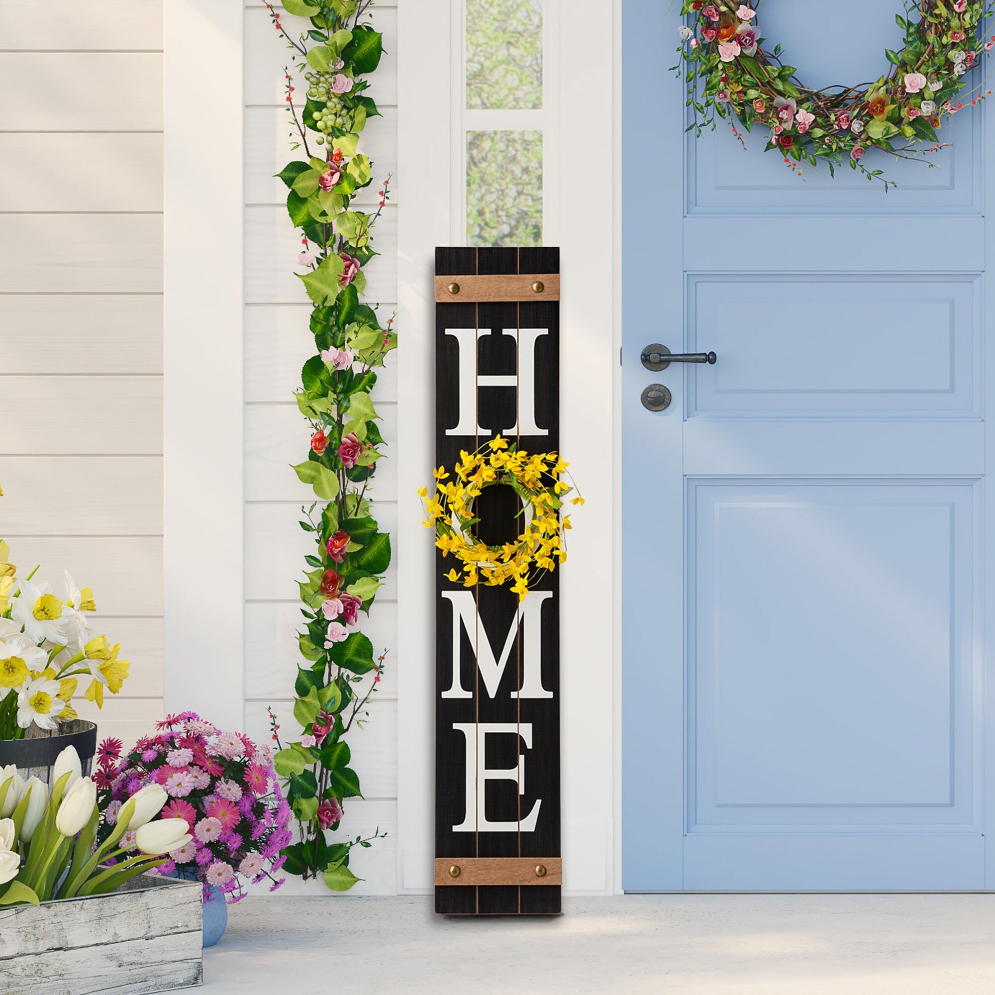 Signs For Wreaths Coffee Wreath Sign Round Wreath Sign Sugar Pepper ...