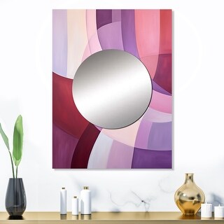 Designart "Mauve Motion Abstract Shapes I" Abstract Shapes Mirror ...