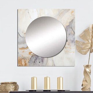 Designart "Beige and gold stone geode scenery minimalism" Stone Geode ...