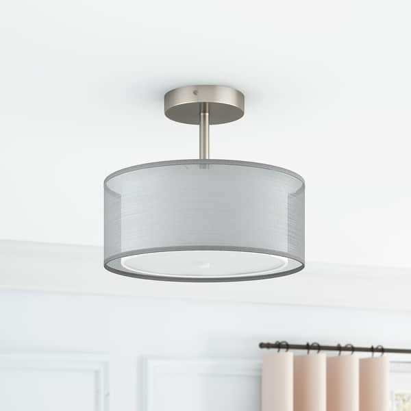 brushed nickel ceiling light fitting