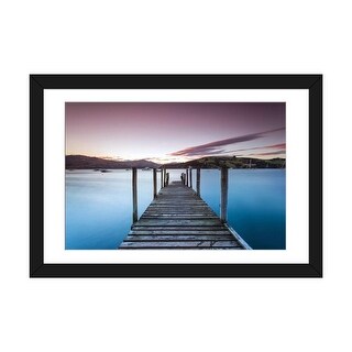 iCanvas "Pier At Sunset I, Akaroa Harbour, Akaroa, Banks Peninsula ...
