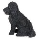 16.75" Black Sitting Cockapoo Dog Outdoor Garden Statue - Large - Bed ...