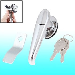 Rotary Grip 10.3cm Long Machine File Cabinet Door Metal Lock w 2 Pcs ...