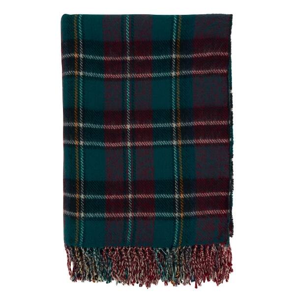 Plaid Throw Blanket With Reversible Design - On Sale - Bed Bath ...