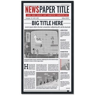 12x22 Newspaper Frame Solid Wood - Matte Black Finish - Matches Any ...