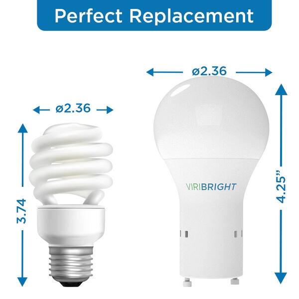 Viribright Pro Pack 60-Watt EQ A19 GU24 LED Light Bulb - Bed Bath ...