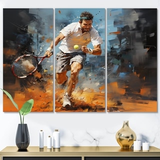 Designart "Country Clubs Tennis Sports" Sports Wall Decor Set - Bed ...