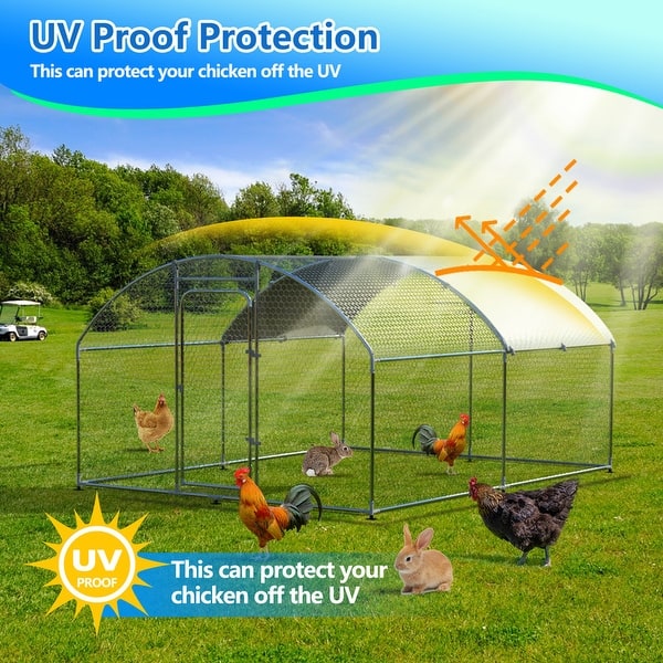 Large Chicken Coo Walk-in Poultry Cage Chicken Run Arc Shaped Cage ...