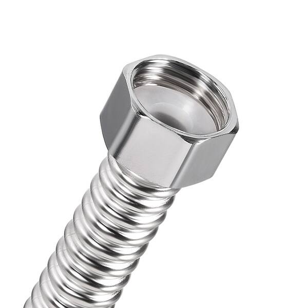 Corrugated Stainless Steel Water Line 11.8" G1/2 Female Connector 4pcs ...