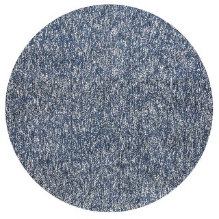 8' Indigo Ivory Heather Round Indoor Shag Rug - 3'6" - Bed Bath & Beyond - 39596822