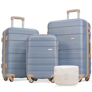 4-Piece Luggage Sets, Modern Expandable Travel Luggages with Cosmetic ...