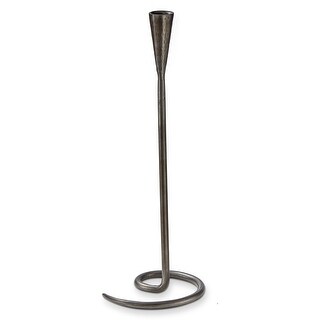 Loop Grey Metal Taper Candle Holder Large, 5.5L x 5.0W x 15.0H inches ...