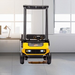 12V Golf Maintenance Cart Ride-On Toy for Kids with Detachable Roof ...