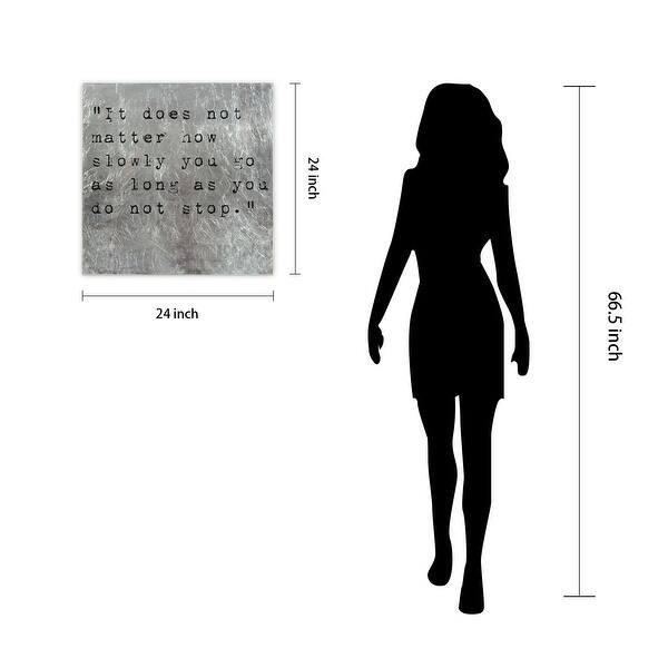 "Don't Stop" Quotes Wall Art Print on Tempered Glass & Silver Leaf ...