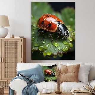 Designart "Animal Ladybug II" Ladybug Wall Decor - Bed Bath & Beyond ...