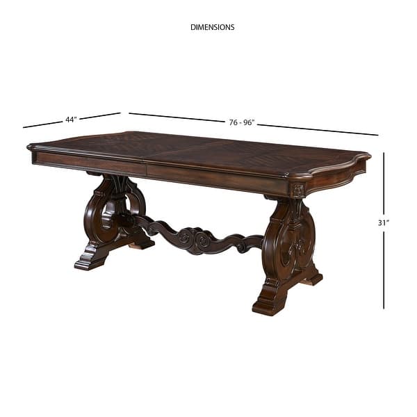 Steve Silver Richland 96 Inch Traditional Dining Table, Brown - Bed ...